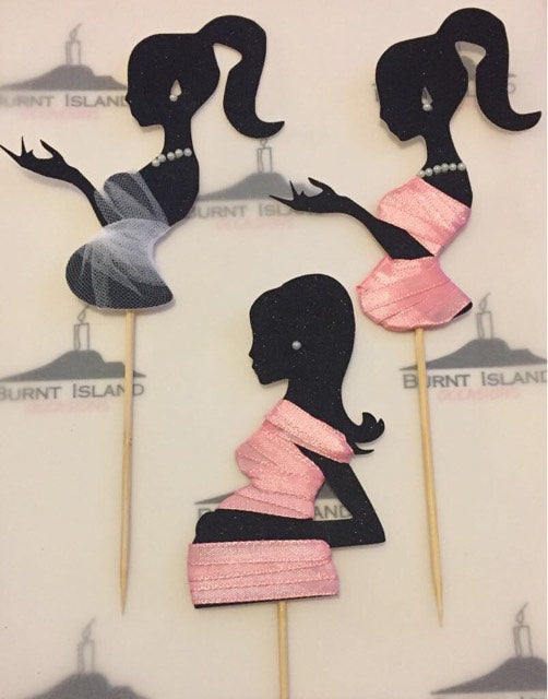 Pregnant Lady Silhouette Cake Topper – Burnt Island Occasions LTD