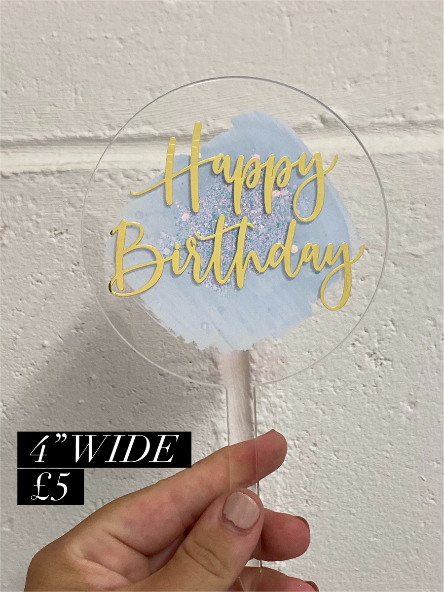 Happy Birthday paddle – Burnt Island Occasions LTD