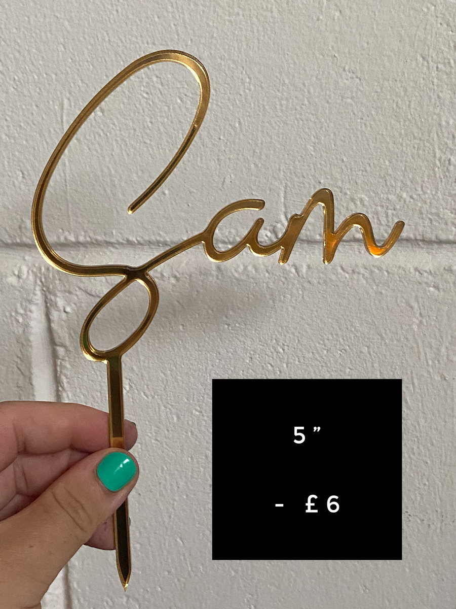 Sam topper - gold mirror – Burnt Island Occasions LTD