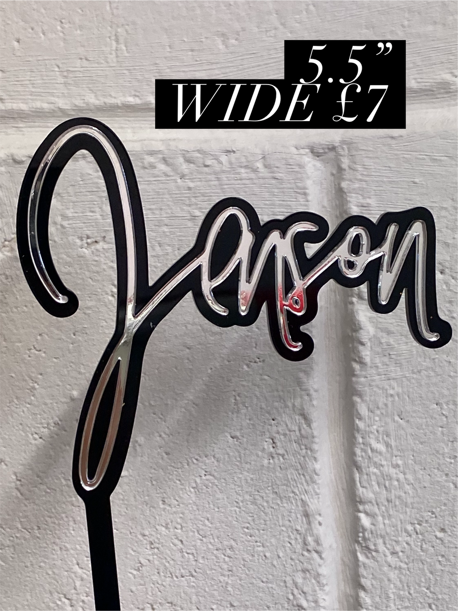 Jenson name topper - double layer – Burnt Island Occasions LTD