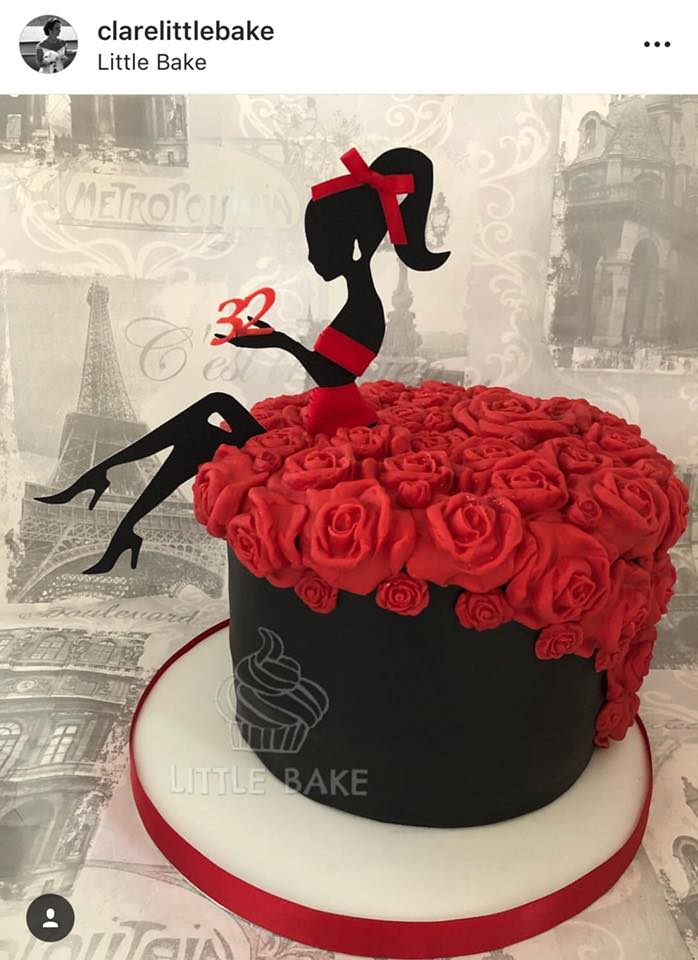 Two Piece Lady with Age Silhouette Cake Topper – Burnt Island Occasions LTD